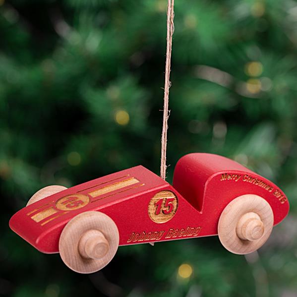 Race Car Ornament - RED - Craft-E-Family