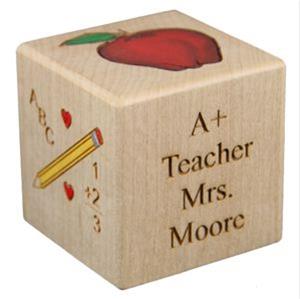Personalized Teacher Block - Craft-E-Family
